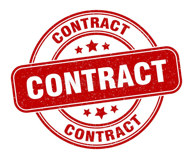 Contract Stamp. Contract Round Grunge Sign Stock Vector - Illustration ...