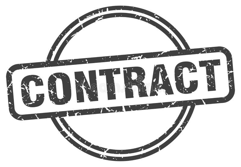 Contract Stamp. Contract Round Grunge Sign Stock Vector - Illustration ...