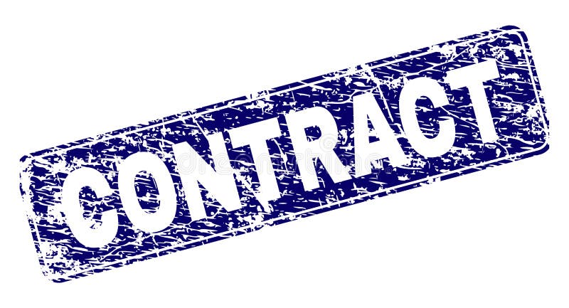 Grunge CONTRACT Framed Rounded Rectangle Stamp Stock Vector ...