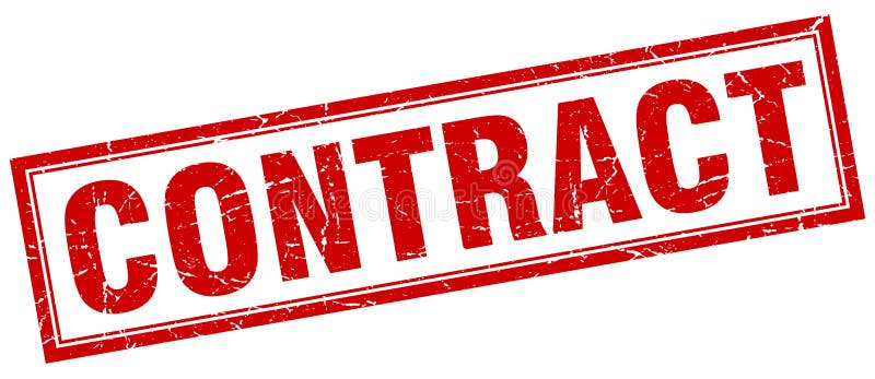 Contract stamp stock vector. Illustration of white, label - 125213115