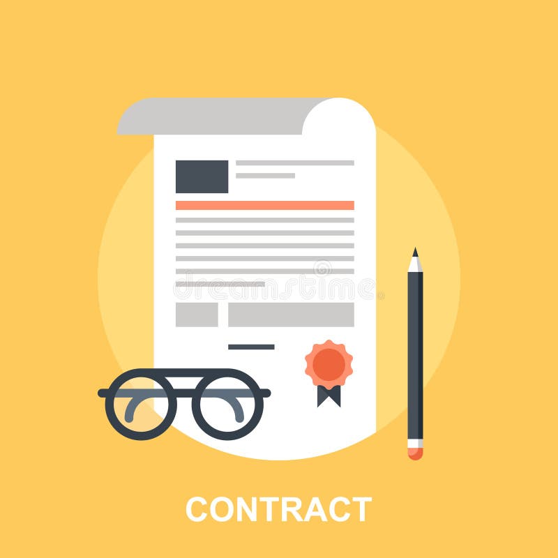 Contract Vector Illustration Concept Stock Vector - Illustration of ...