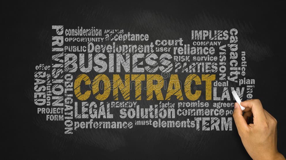 Contract word cloud stock photo. Image of information - 52341908