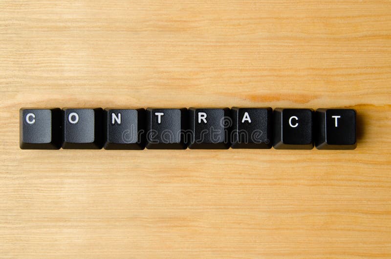 Contract ,Word Cloud Art on Blackboard Stock Image - Image of design ...