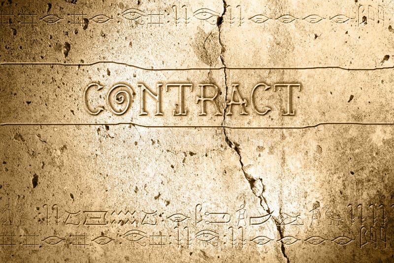 Ancient contract stock vector. Illustration of beige - 33319887