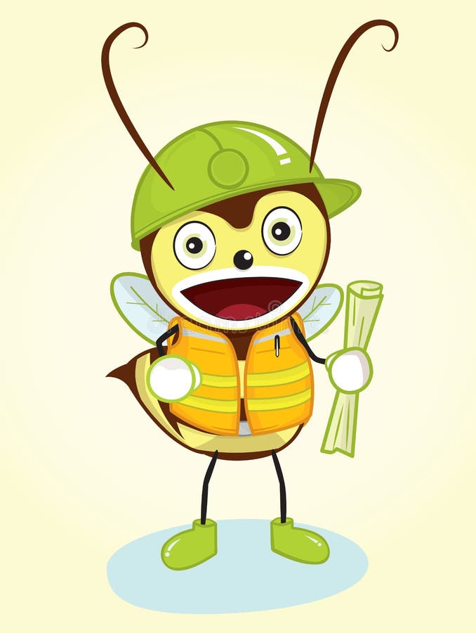 Contractor Bee Mascot stock vector. Illustration of team - 47381916