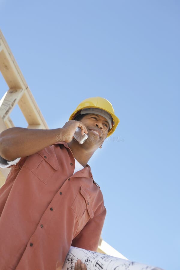 Contractor on Call stock photo. Image of foreman, engineer - 29655382