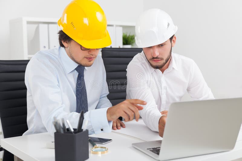 Contractor and Engineer Work Stock Photo - Image of engineering ...