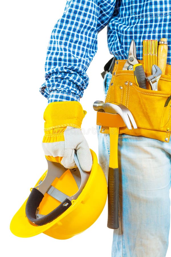 Man Holding Plumbers Wrench Stock Photo - Image of instrument, gloves ...