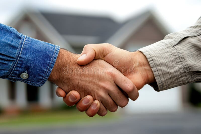 Contractor and Homeowner Finalize Agreement with Handshake for Home ...