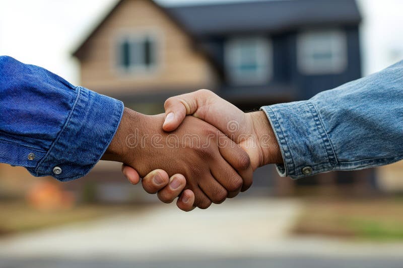Contractor and Homeowner Finalize Agreement with Handshake for Home ...
