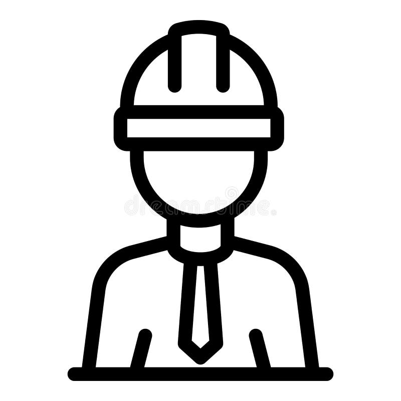 Contractor Icon, Outline Style Stock Vector - Illustration of industry ...