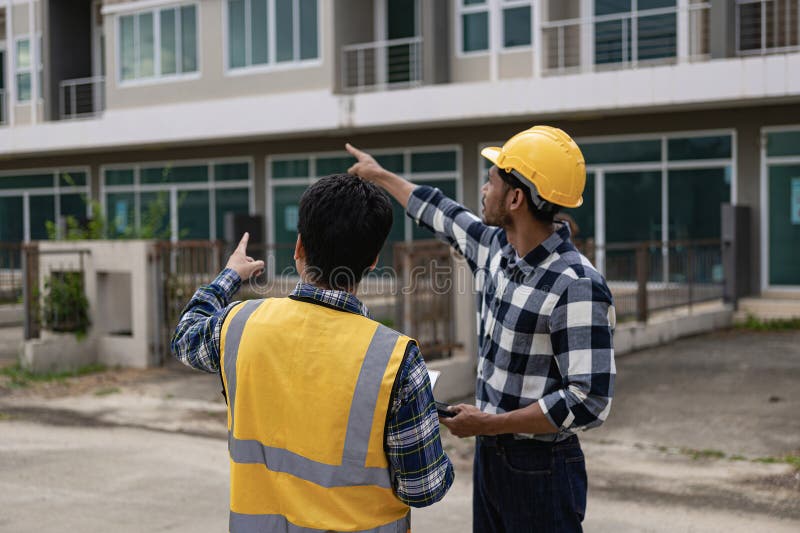 Contractor, Male Construction Worker Inspecting Construction Site ...