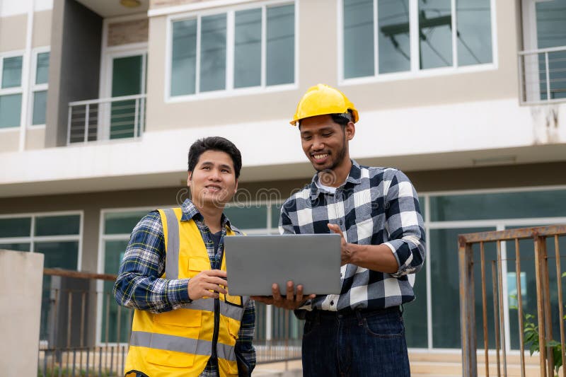 Contractor, Male Construction Worker Inspecting Construction Site ...