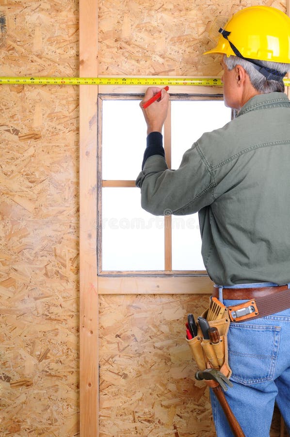 Contractor Measuring stock image. Image of caucasian - 31177969