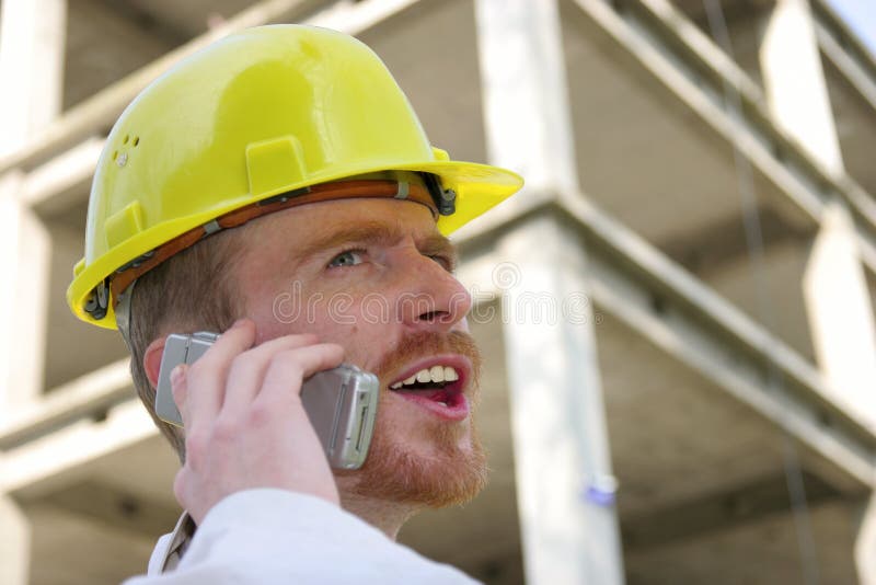 Contractor on site stock image. Image of builders, activity - 2349999