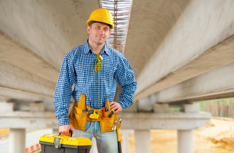 Contractor Under the Bridge Stock Photo - Image of class, place: 34704844