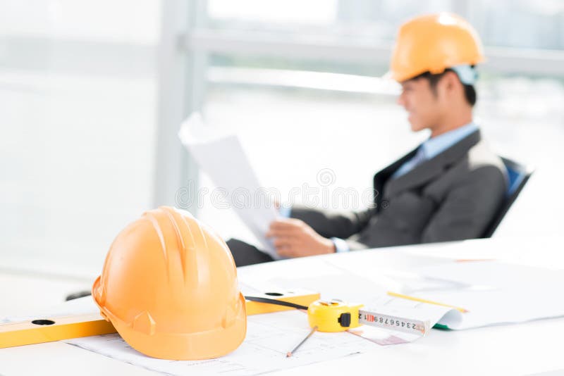 Contractor at work stock photo. Image of inside, corporate - 28276212
