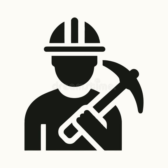 Contractor Worker and Ladder Icon Vector Illustration. Stock Vector ...