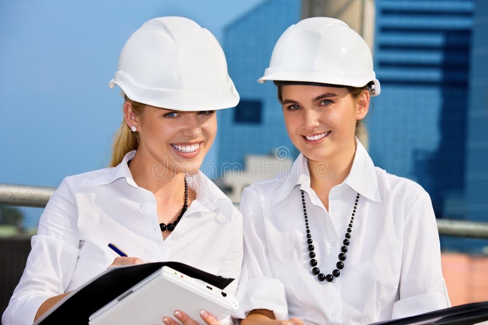 Contractors stock image. Image of girls, industrial, lovely - 8770945