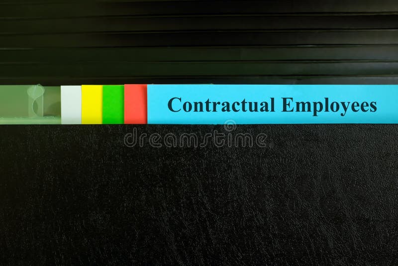 Contractual Employees File Record in Black Binder Folder. Human ...
