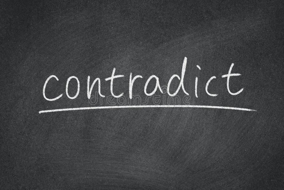 Contradict stock photo. Image of word, chalkboard, concept - 165087042