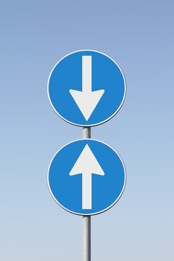 Contradiction Concept with Stop and Arrow Traffic Signs - Concept Image ...