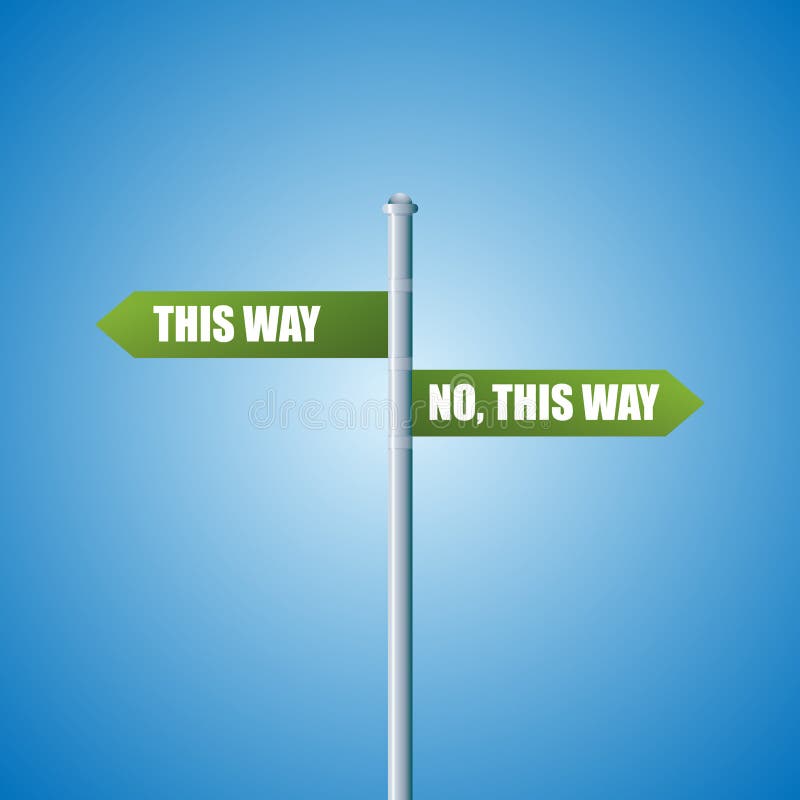 Contradictory Sign stock vector. Illustration of instruction - 23333584