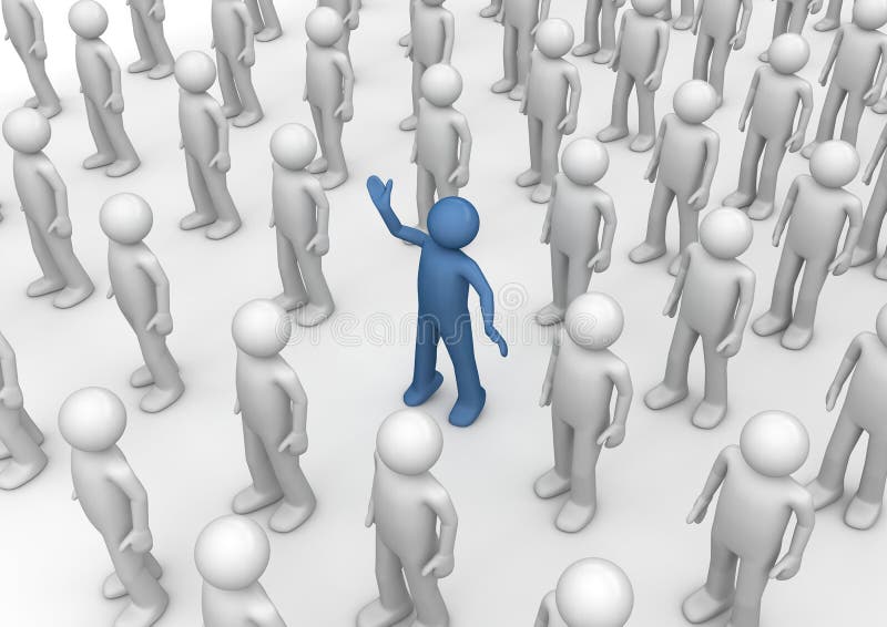 Contrarian - odd man out stock illustration. Illustration of abstract ...