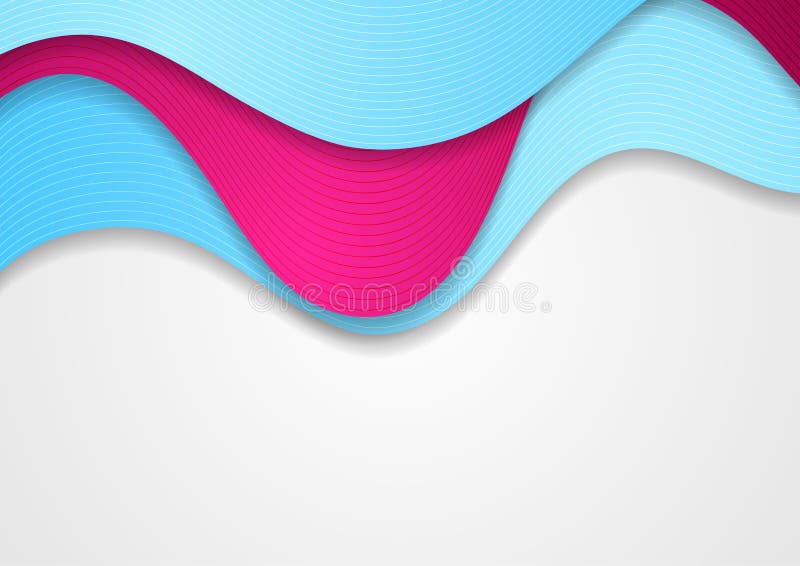 Pink and Blue Abstract Wavy Corporate Vector Background Stock Vector ...