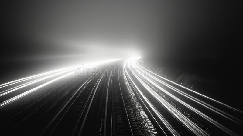 The Contrast of Bold Harsh Lines and Soft Dreamy Light Trails Creates a ...