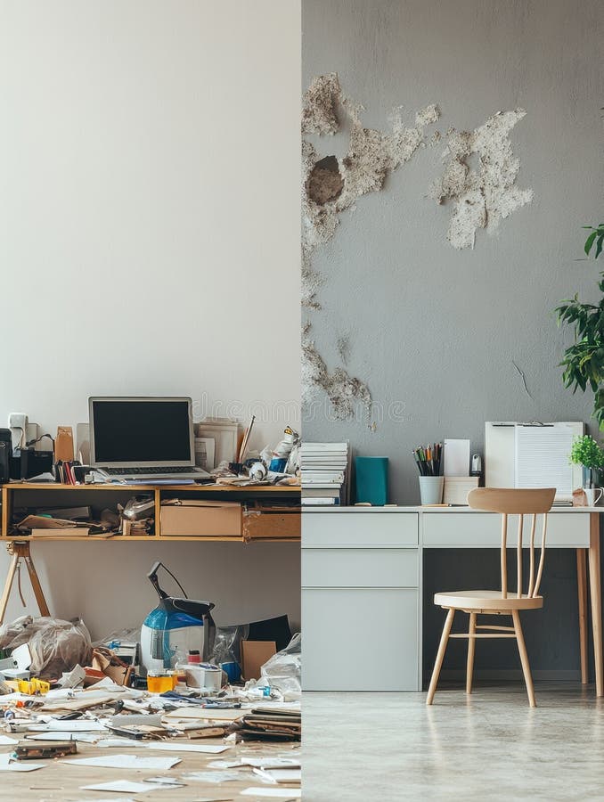 Contrast between Chaotic Clutter and Serene Organization in Dual Living ...