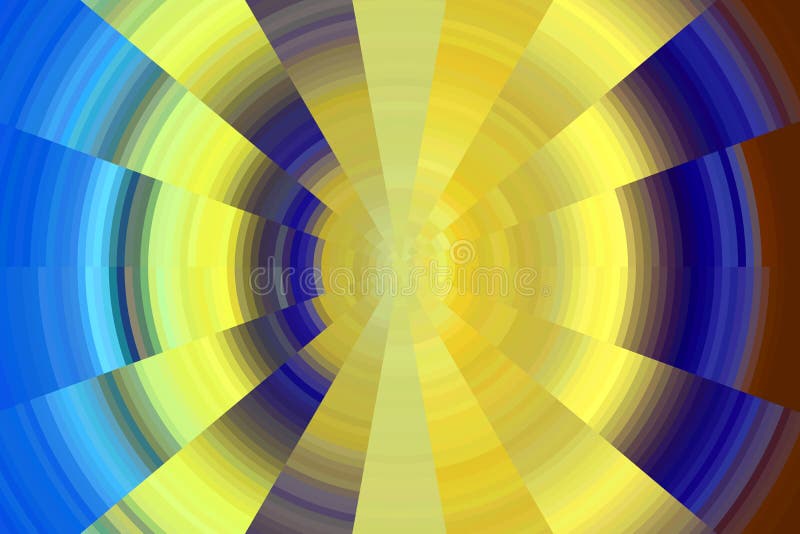 Contrast Circles in Yellow and Blue Hues, Background Stock Photo ...