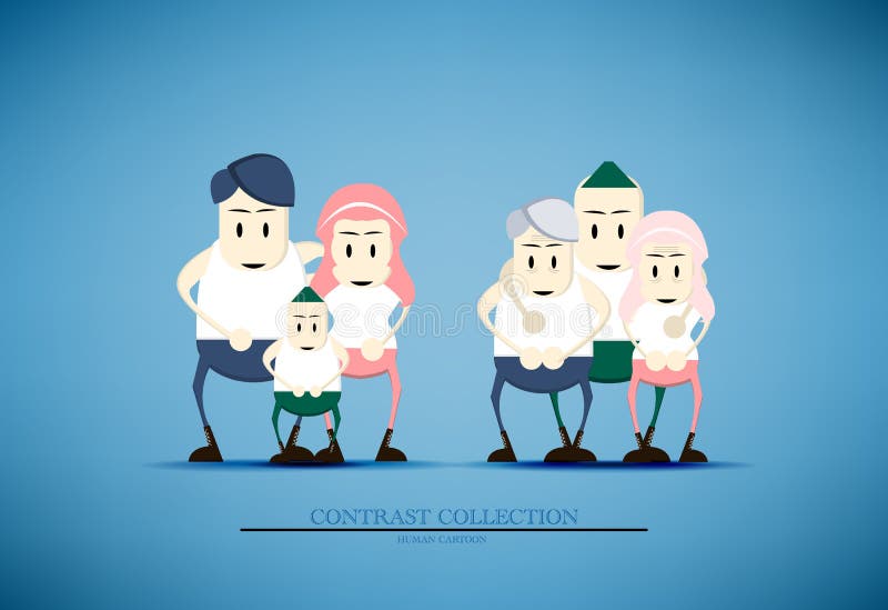 Contrast Collection, Vector Getting Old Stock Vector - Illustration of ...
