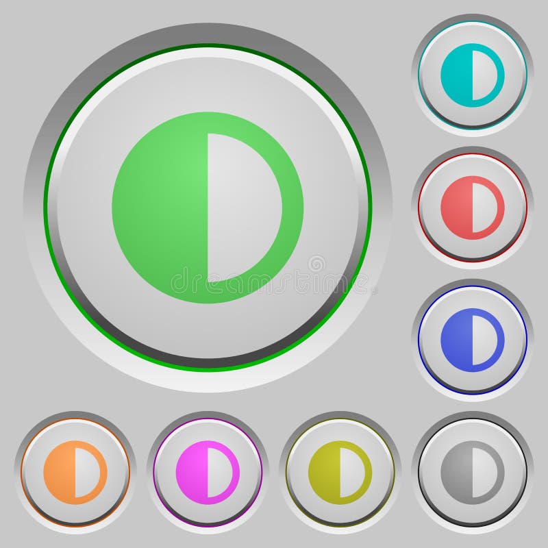Contrast Control Push Buttons Stock Vector - Illustration of contrast ...