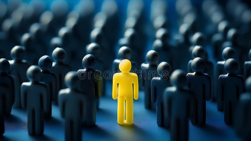 A Bright Figure of a Man among Other Dark Figures, Symbolizing ...