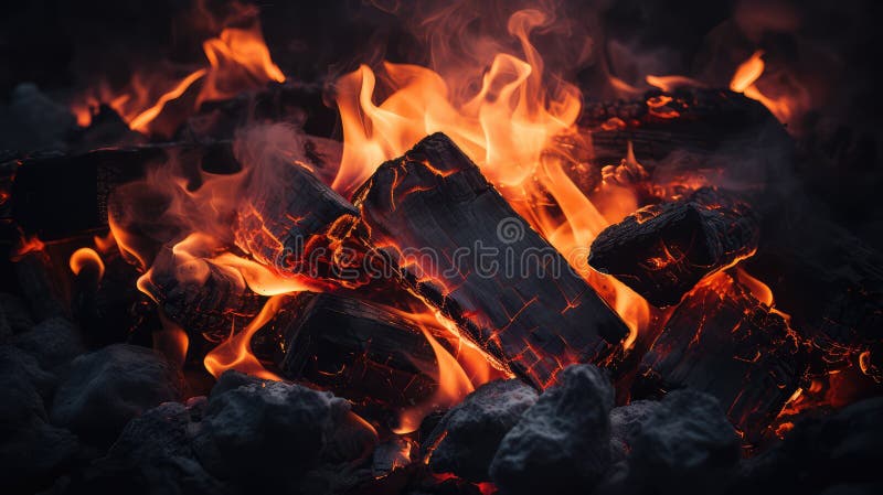 Contrast fire ember stock illustration. Illustration of heat - 361234228