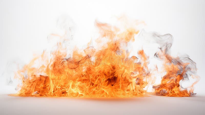 Contrast Fire Flames White Background Stock Illustration - Illustration ...