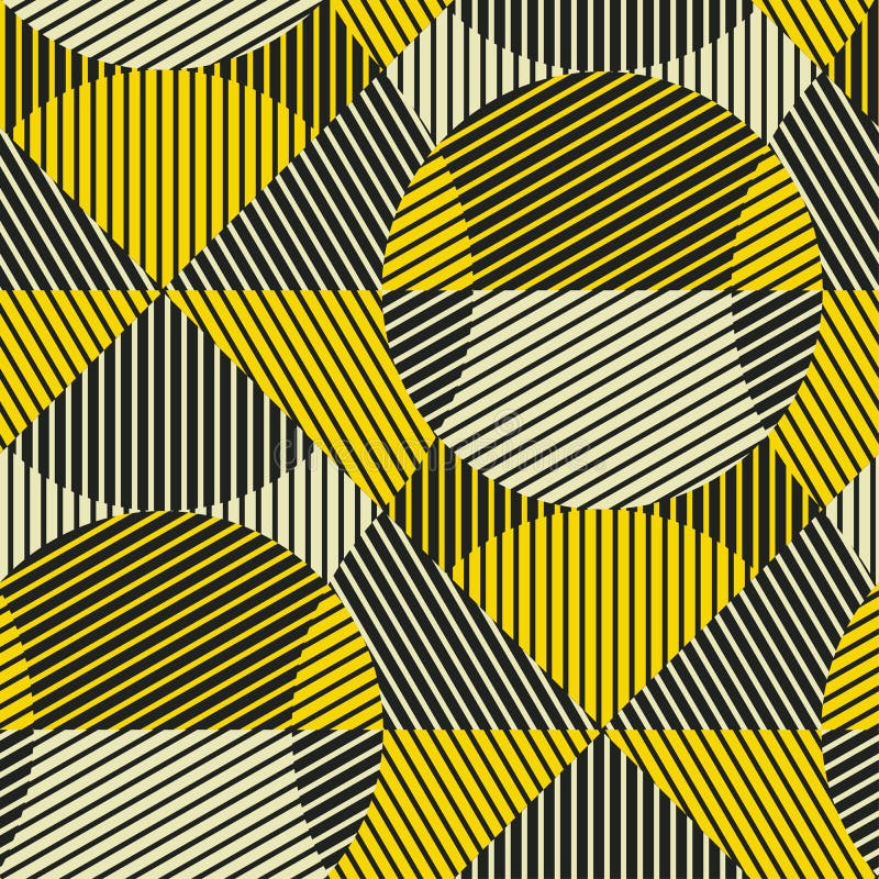 Contrast Geometric Seamless Pattern with Round Shapes. Stock Vector ...