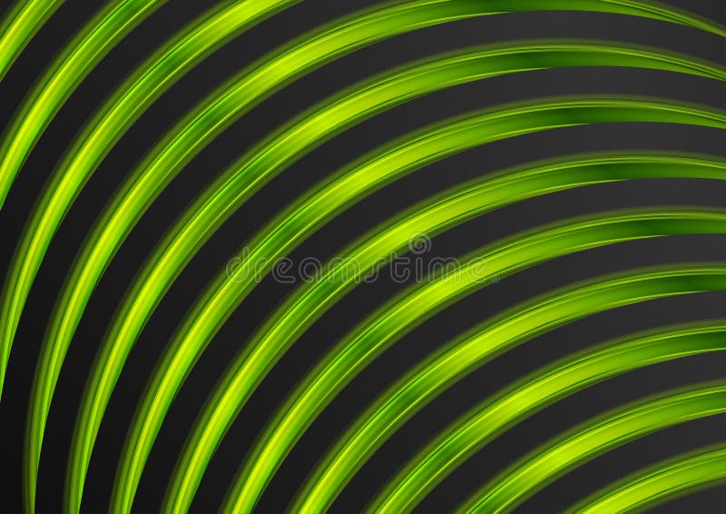 Contrast Green Orange Geometric Tech Abstract Background Stock Vector ...