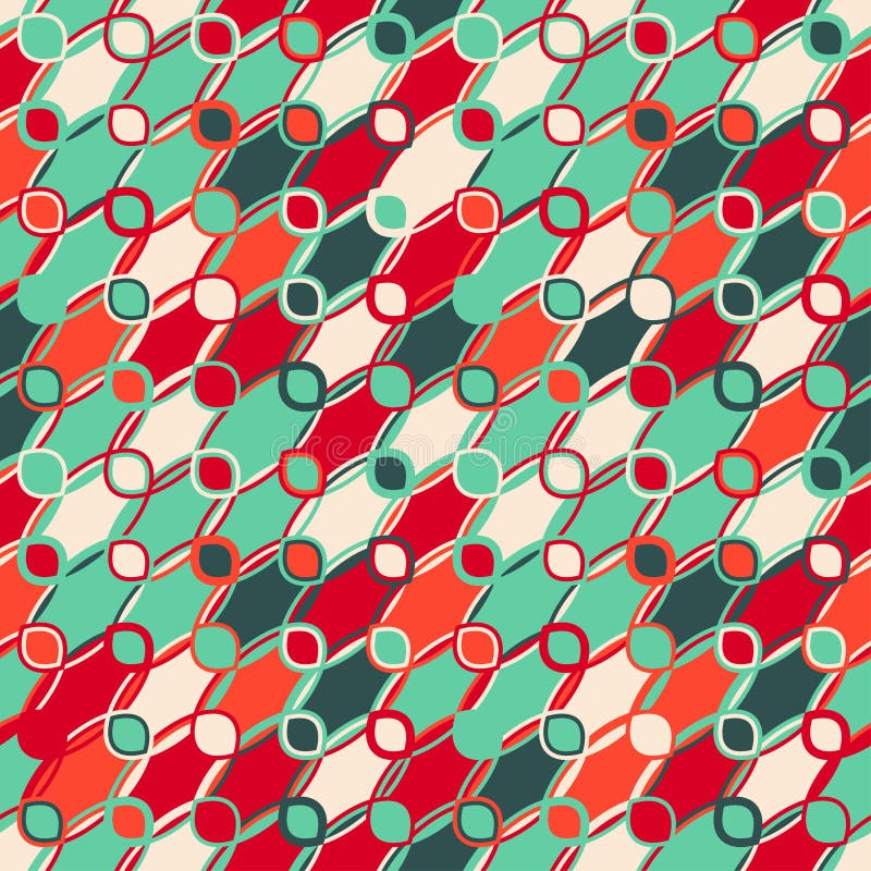 Contrast Green and Red Seamless Abstract Dynamic Vector Pattern Stock ...