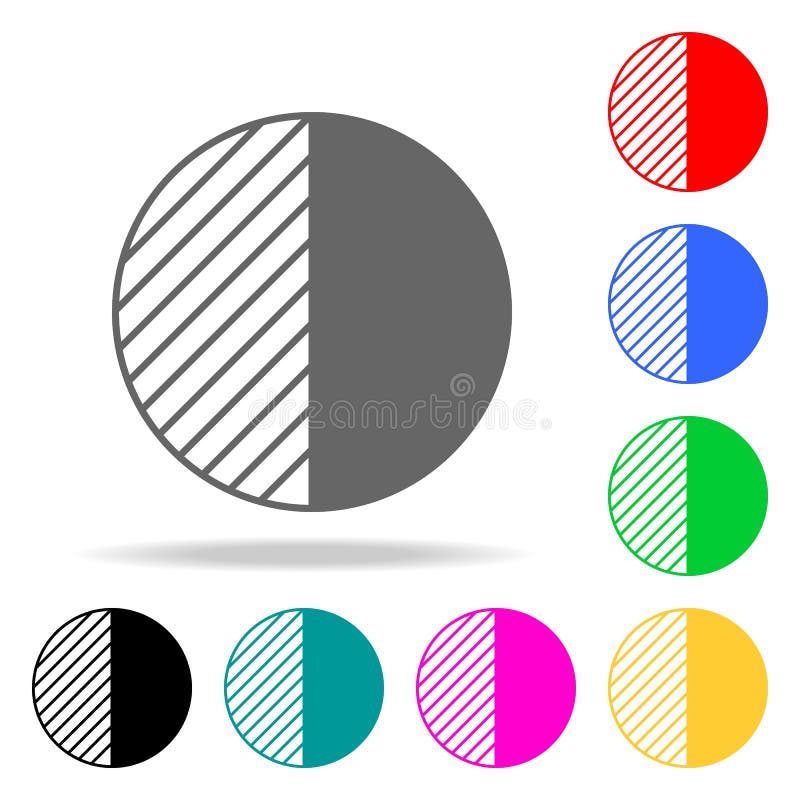Contrast Icon. Elements in Multi Colored Icons for Mobile Concept and ...
