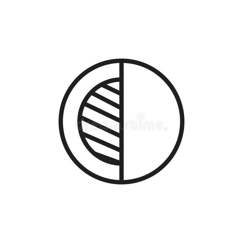 Contrast Icon Thin Line Flat Illustration Stock Illustration ...