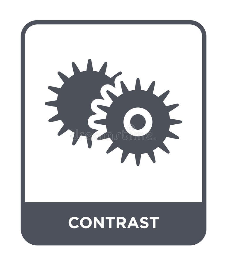 Contrast Icon in Trendy Design Style. Contrast Icon Isolated on White ...