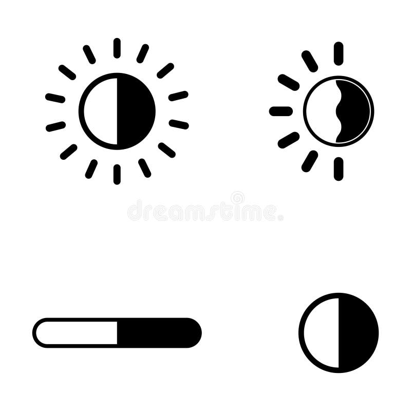 Contrast icon vector stock vector. Illustration of brightness - 289037623