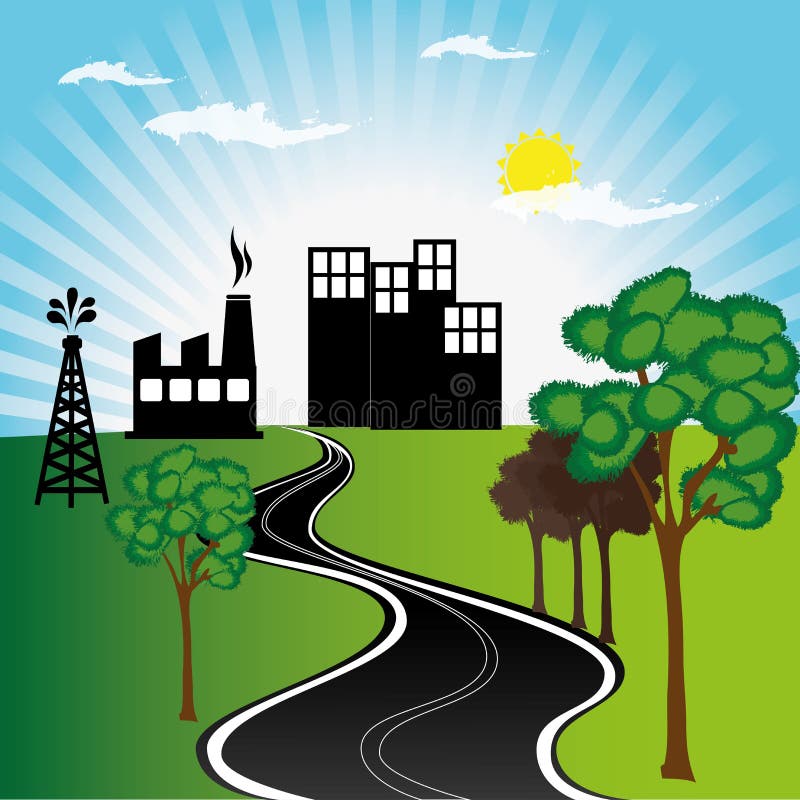 Contrast landscape stock vector. Illustration of areas - 31631169