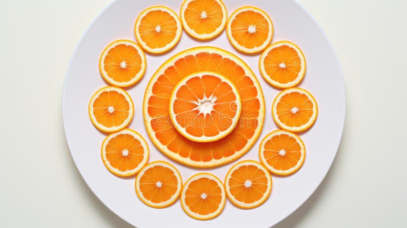 Contrast Orange Slice Pattern Stock Illustration - Illustration of ...