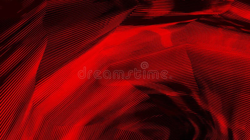 Contrast Red Geometric Metal Lines High Tech Digital Bg - Abstract 3D ...