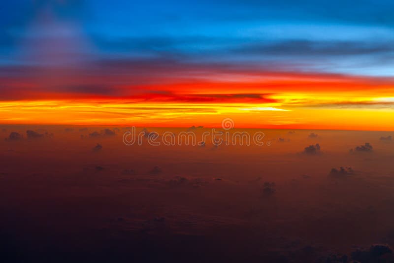 Contrast the Sky Blood Red Sunset Natural Phenomenon Stock Image ...