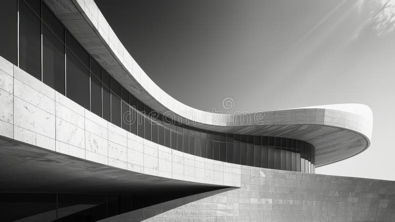 The Contrast between the Smooth Curved Base and Angulart.roof of a ...