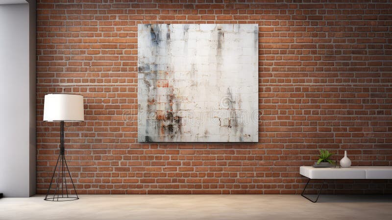 Contrast wall art blank stock illustration. Illustration of canvas ...